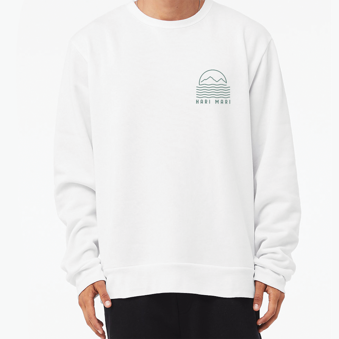Sun & Sea Fleece Crewneck | White
